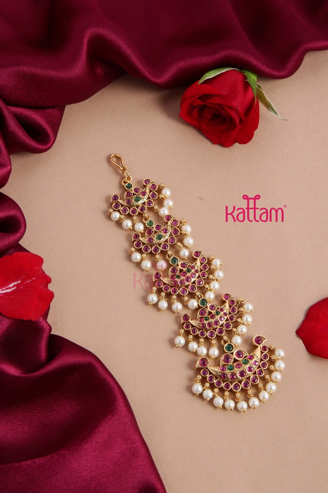 Bharatham Style Maang Tikka - Kattam