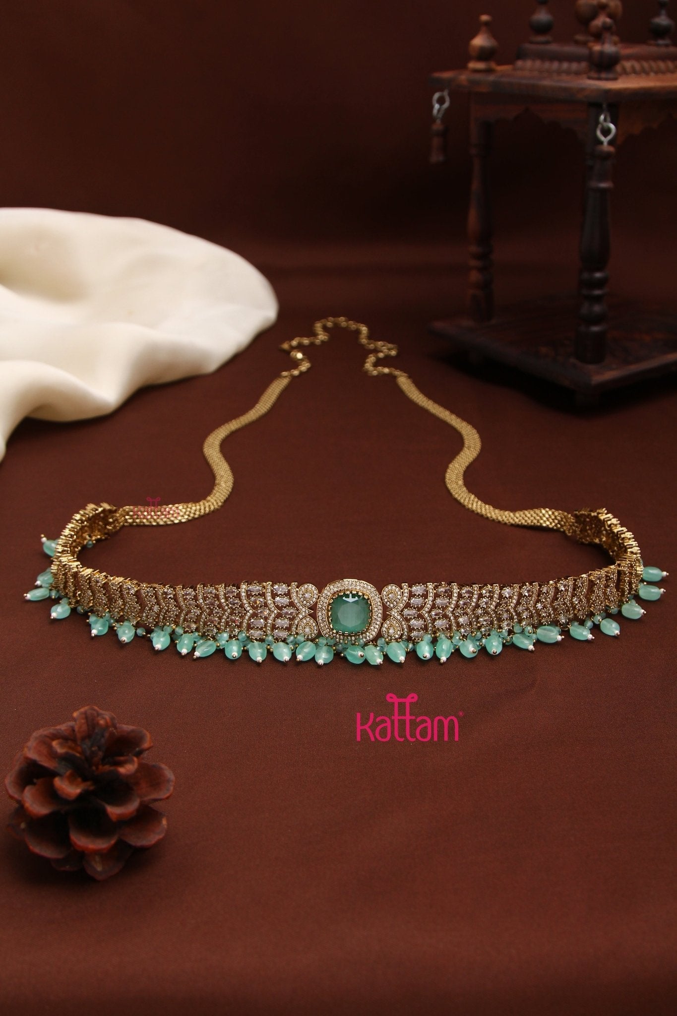 Esthel - Victorian AD Aqua Hipchain - Kattam