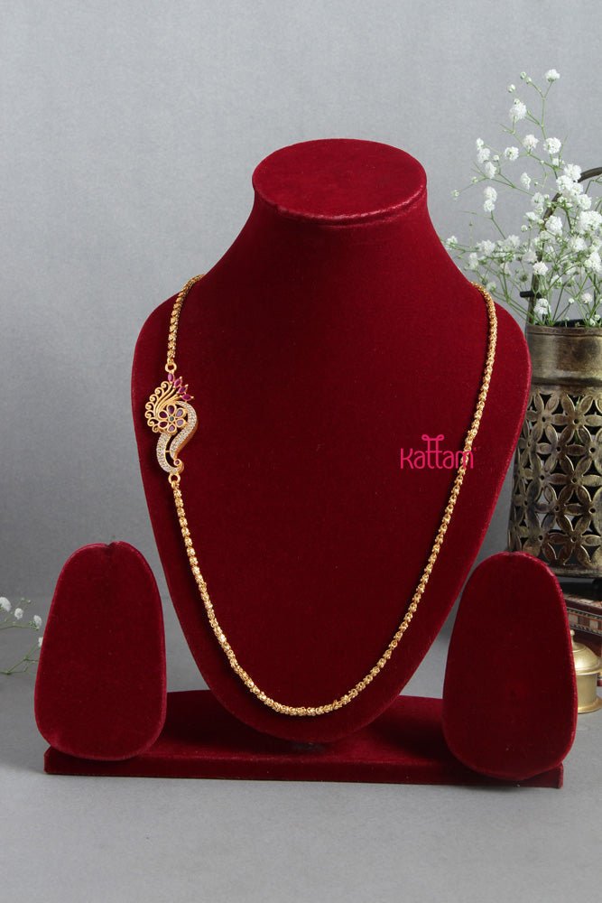 Floral Peacock Mogappu Chain - Kattam