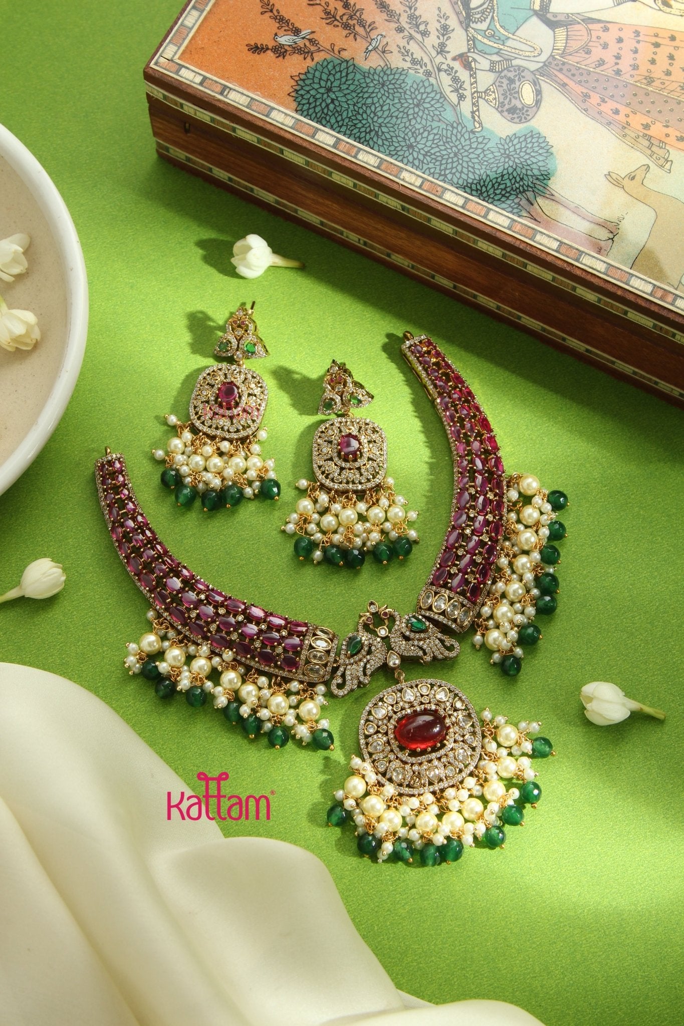 Gajol - AD Mulstistone Choker - Kattam