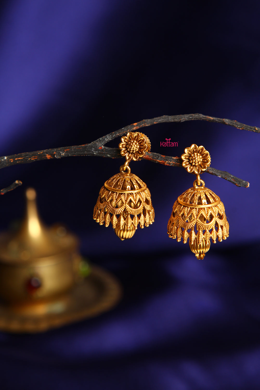 Gold Earrings Jhumka Design For Kids